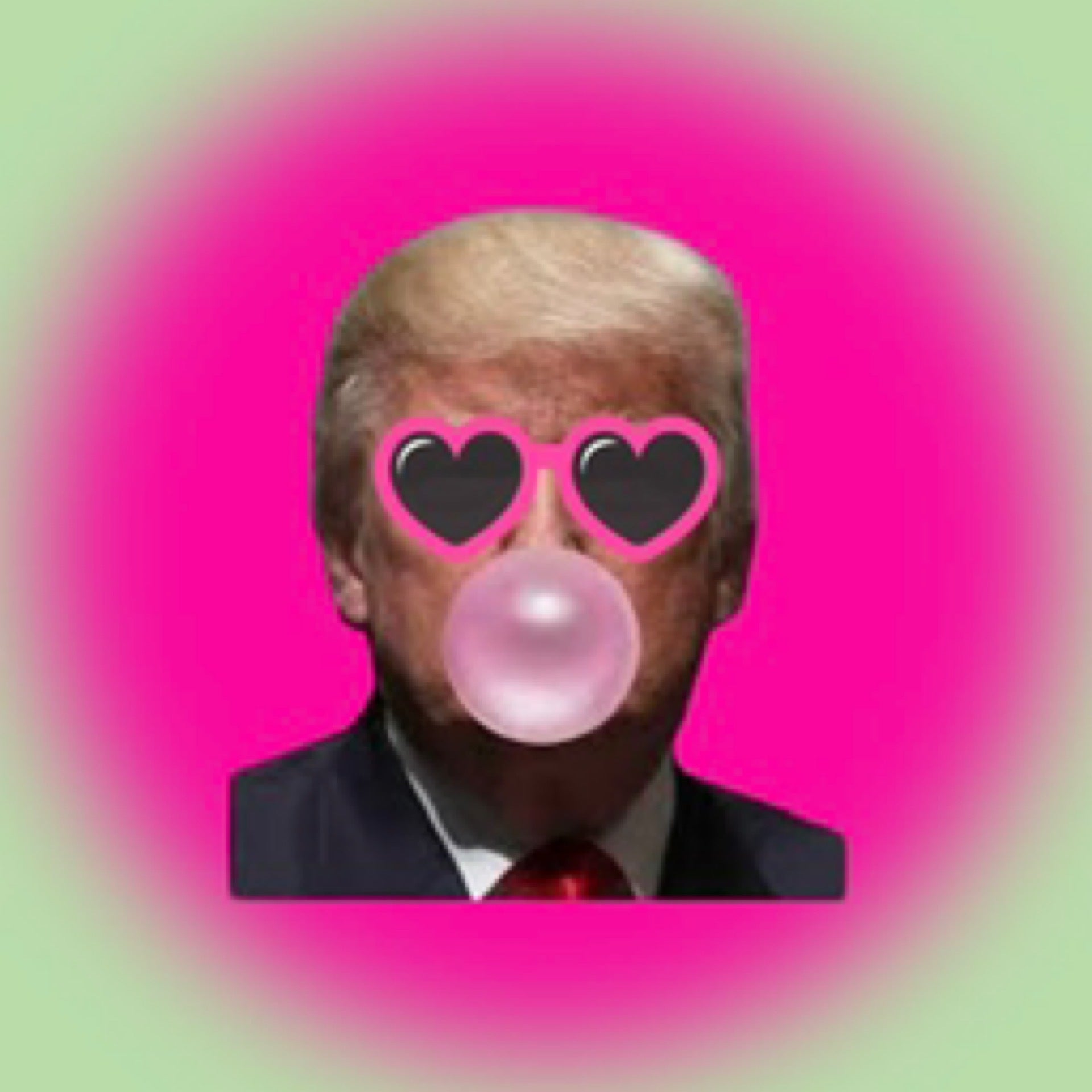 Trump blowing a bubble | AddieRaye Custom's
